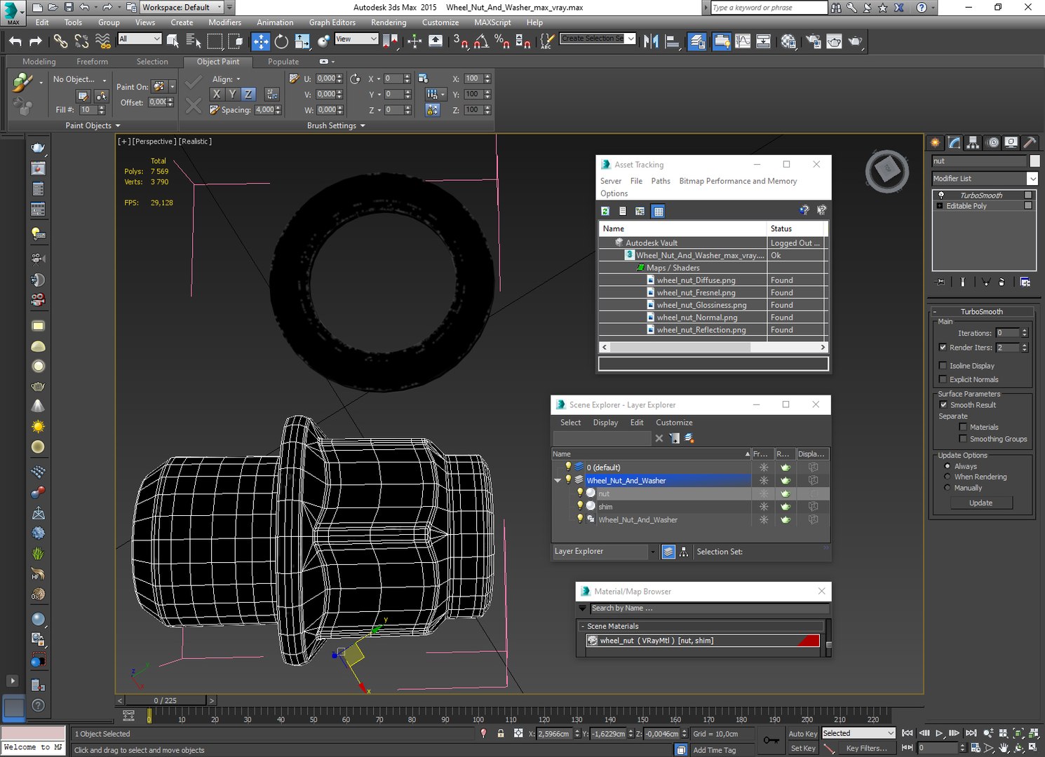Wheel Nut And Washer 3D - TurboSquid 1944770