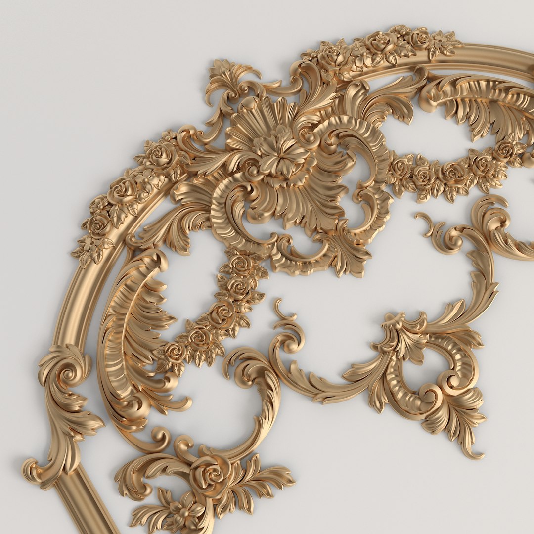 3D Frame Rococo Style Model - TurboSquid 1700434