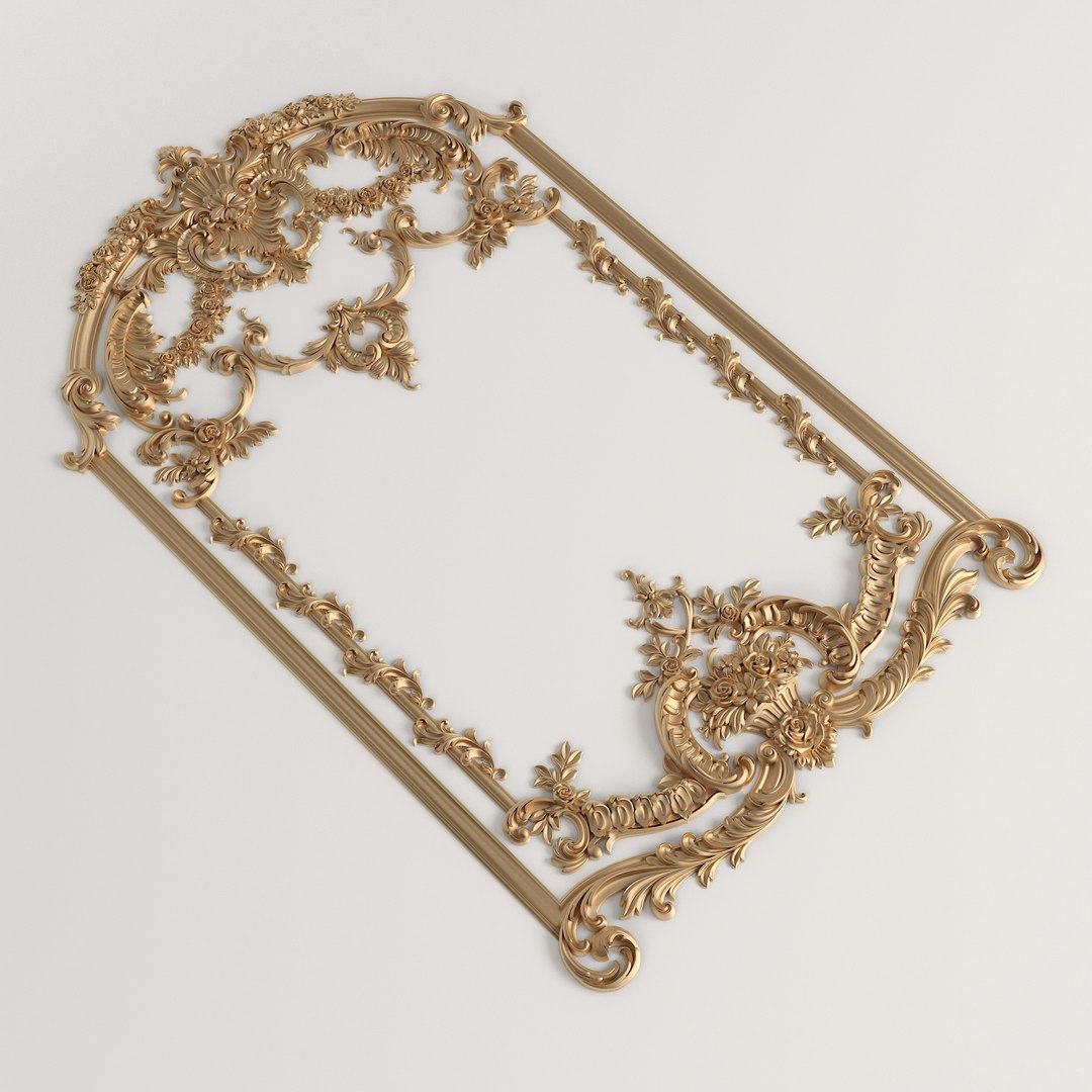 3D Frame Rococo Style Model - TurboSquid 1700434