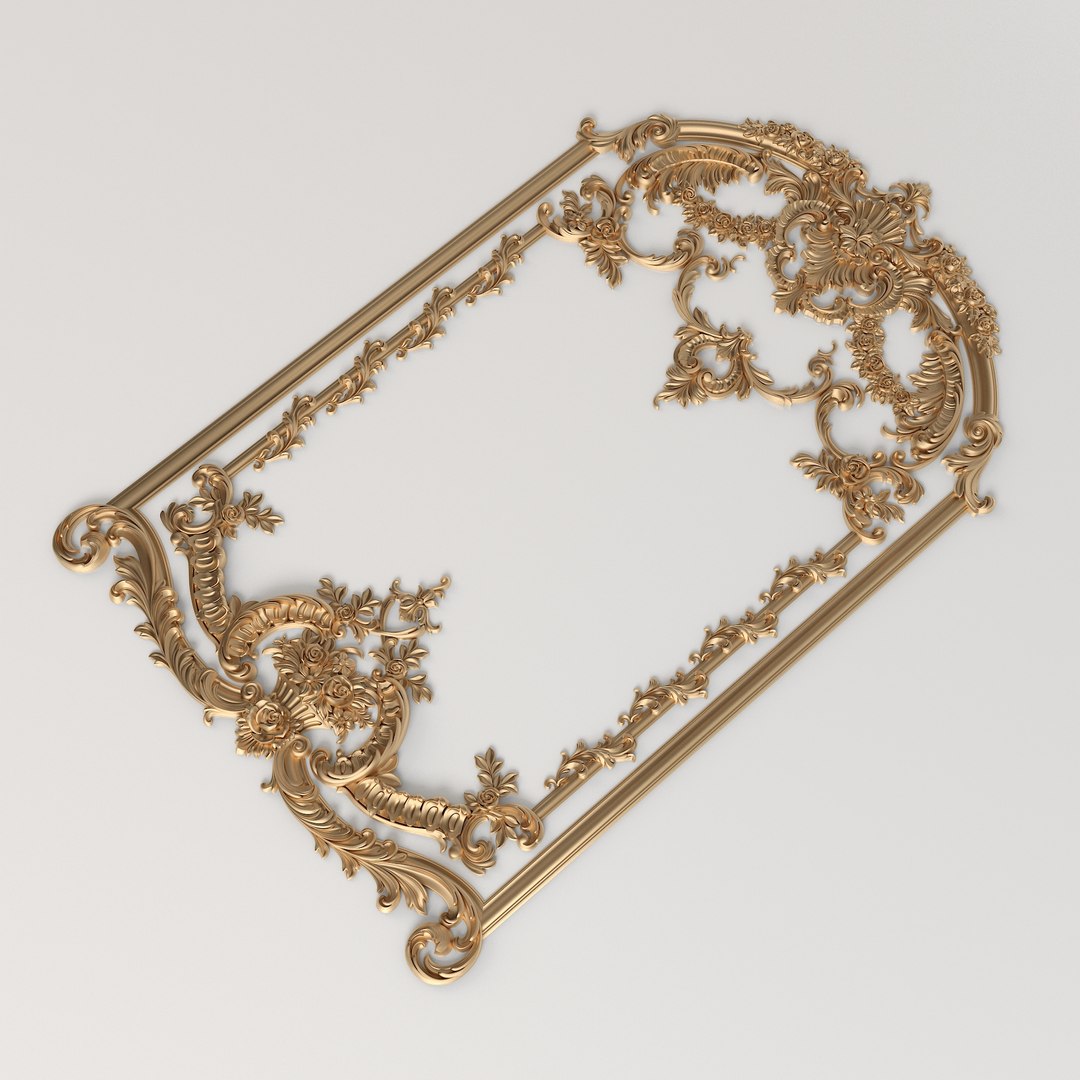 3D Frame Rococo Style Model - TurboSquid 1700434