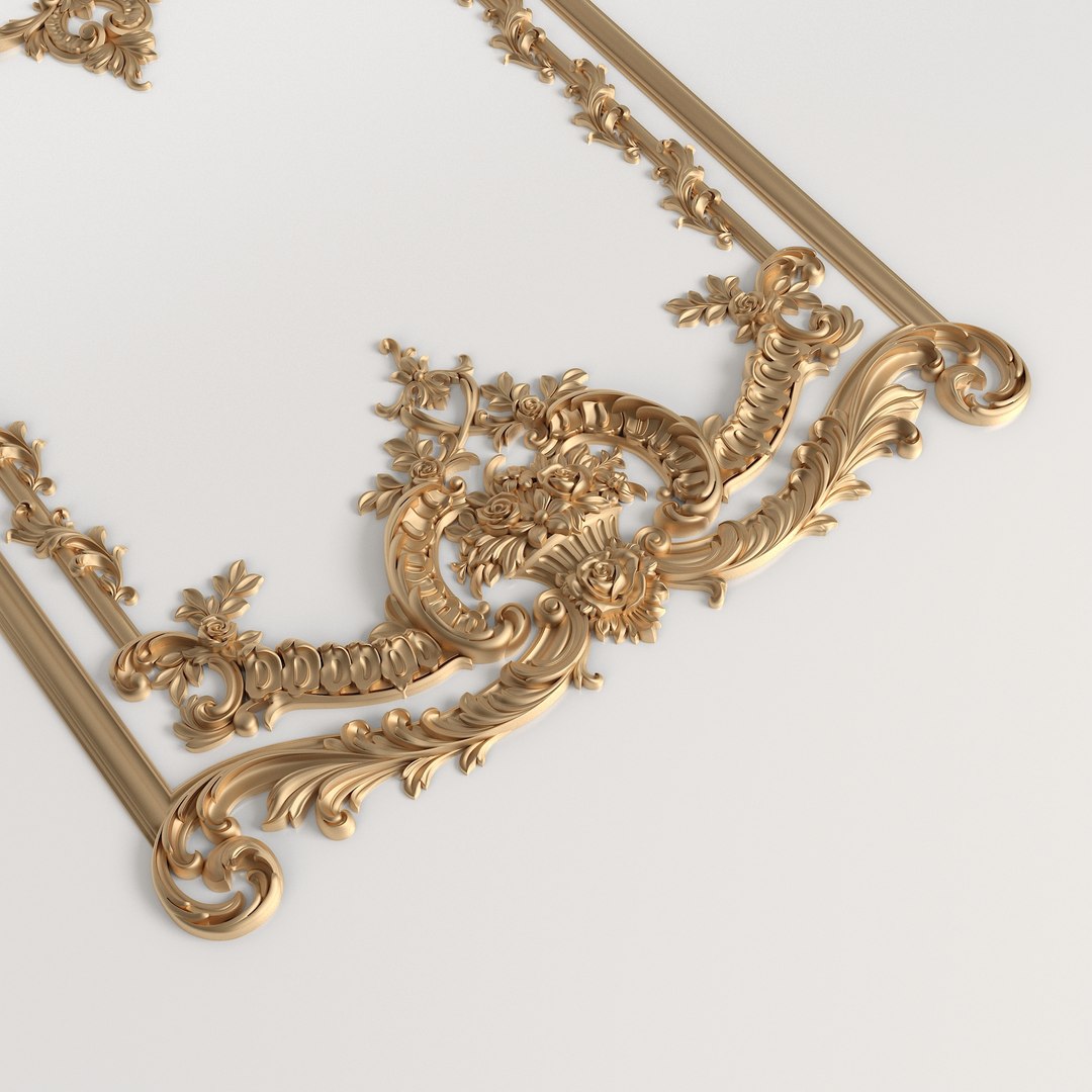 3D Frame Rococo Style Model - TurboSquid 1700434