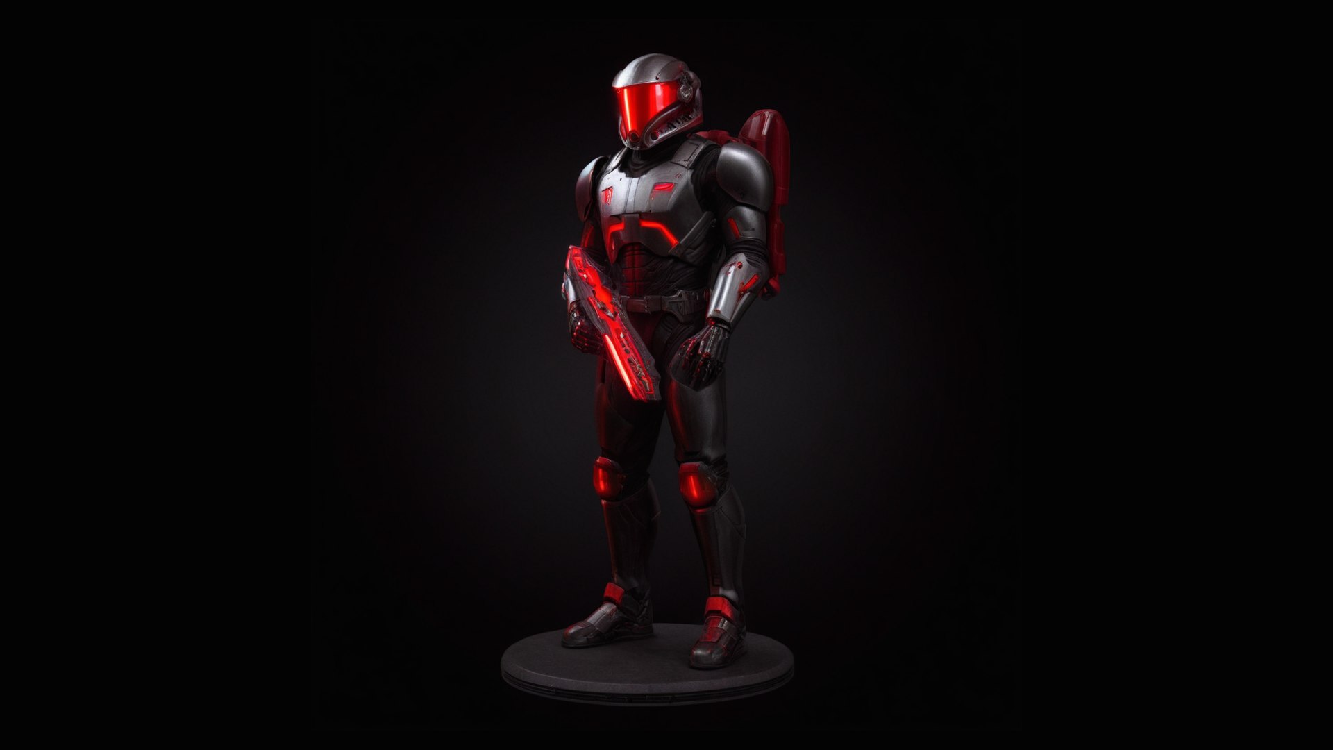 3D Futuristic Armored Soldier With Jetpack - Low To Ultra Poly STL ...