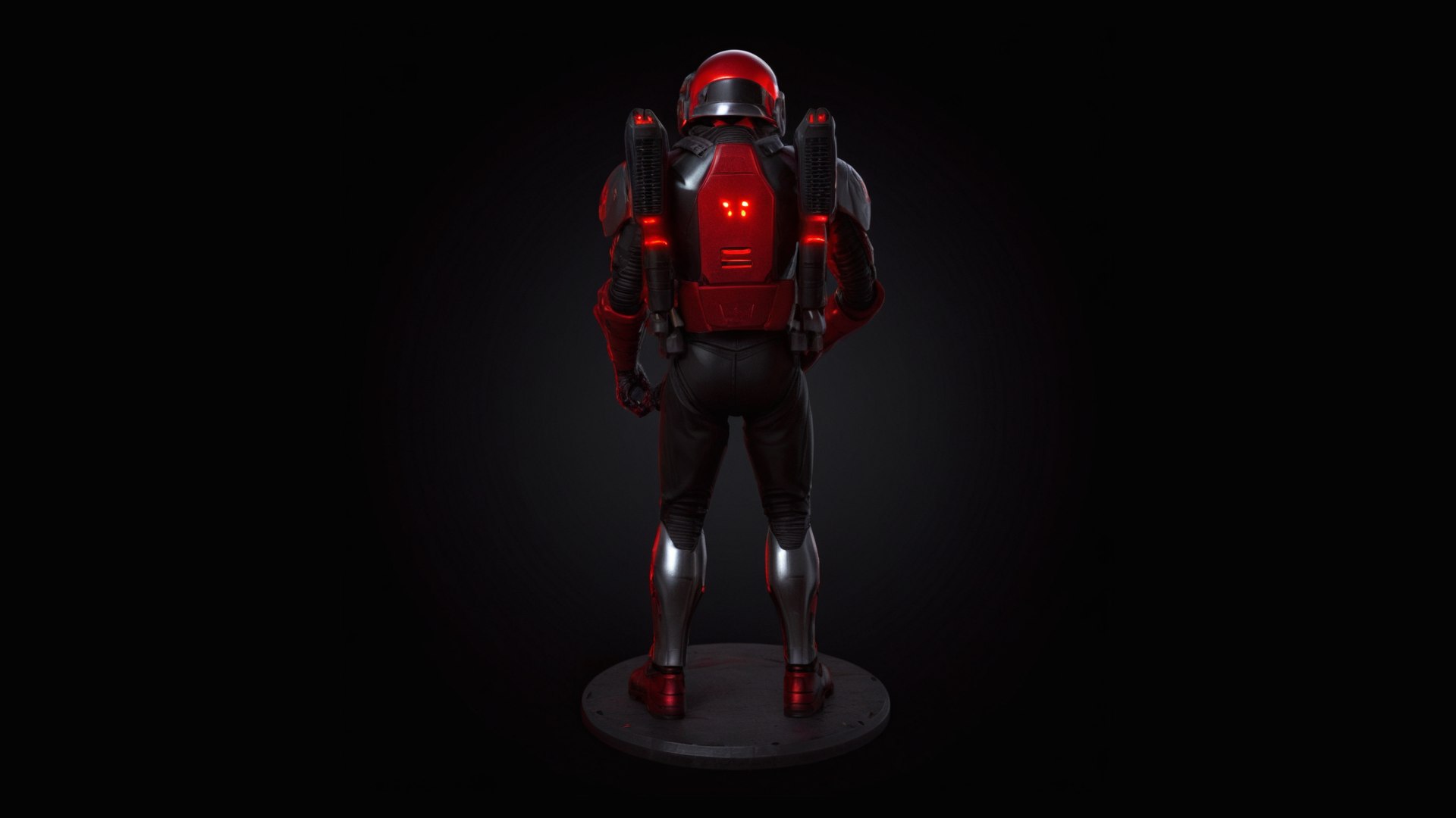 3D Futuristic Armored Soldier With Jetpack - Low To Ultra Poly STL ...