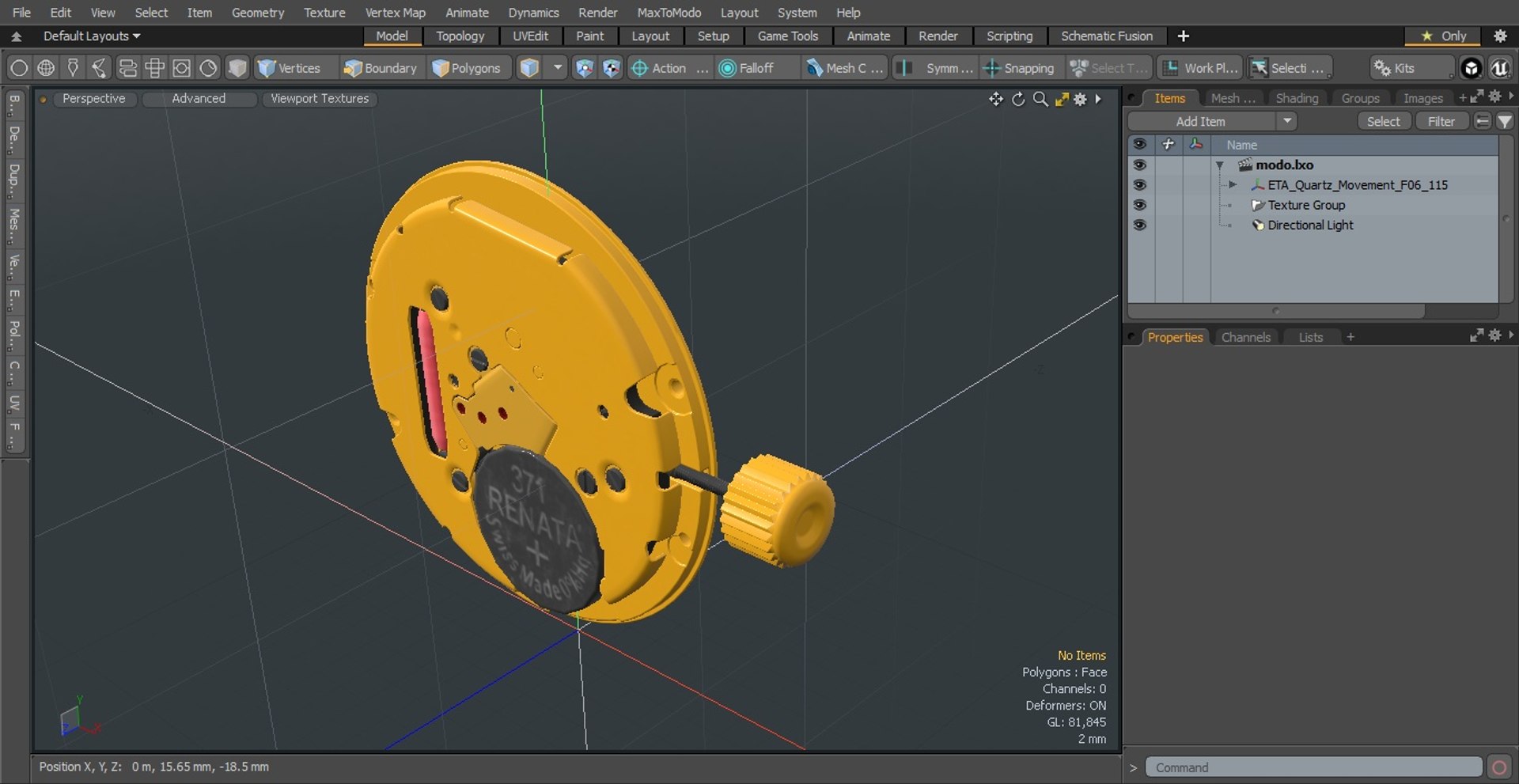 3D ETA Quartz Movement F06 115 model - TurboSquid 2154686