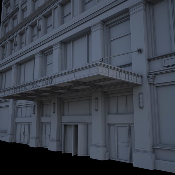 Realistic bank building 3D model - TurboSquid 1225023
