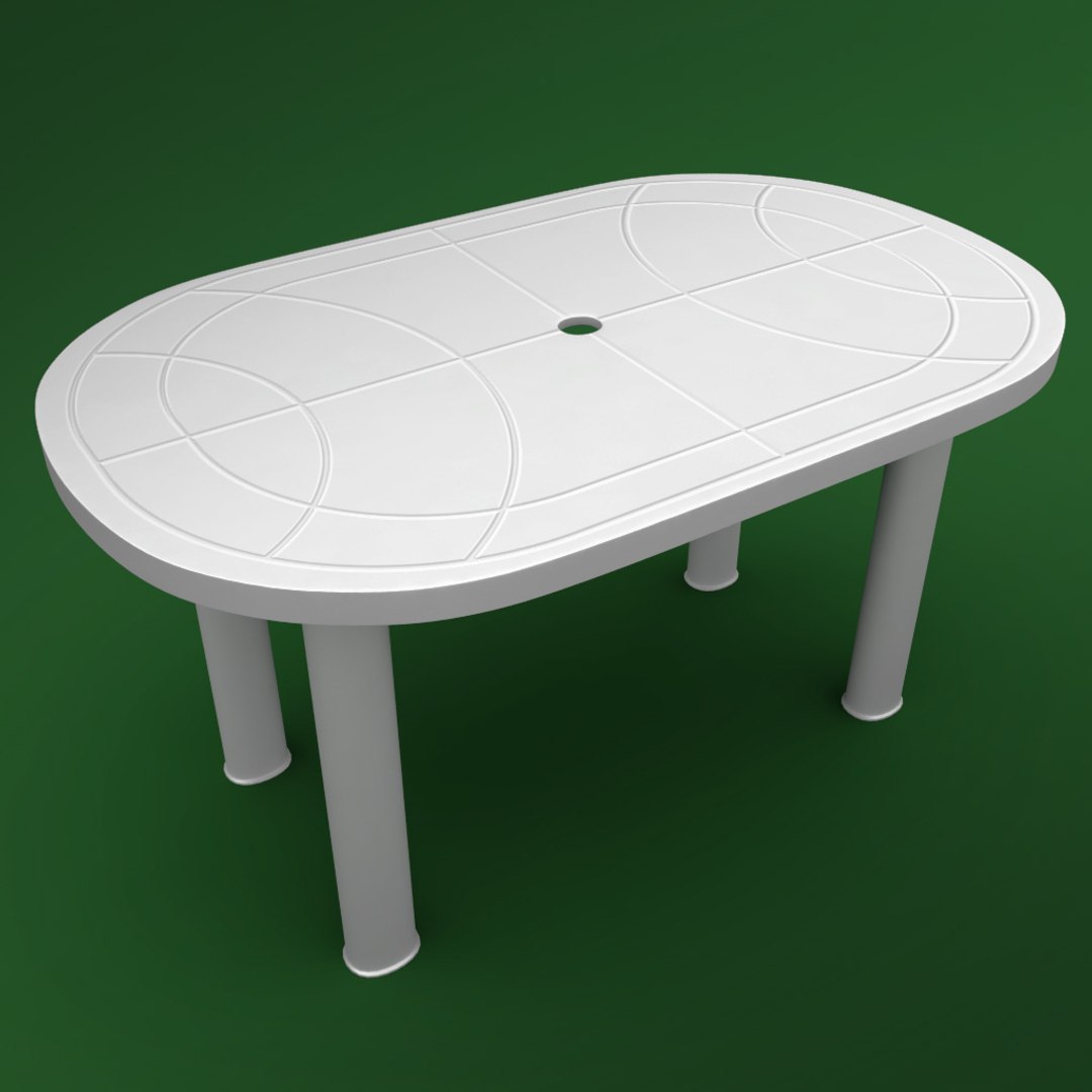 3d garden table model