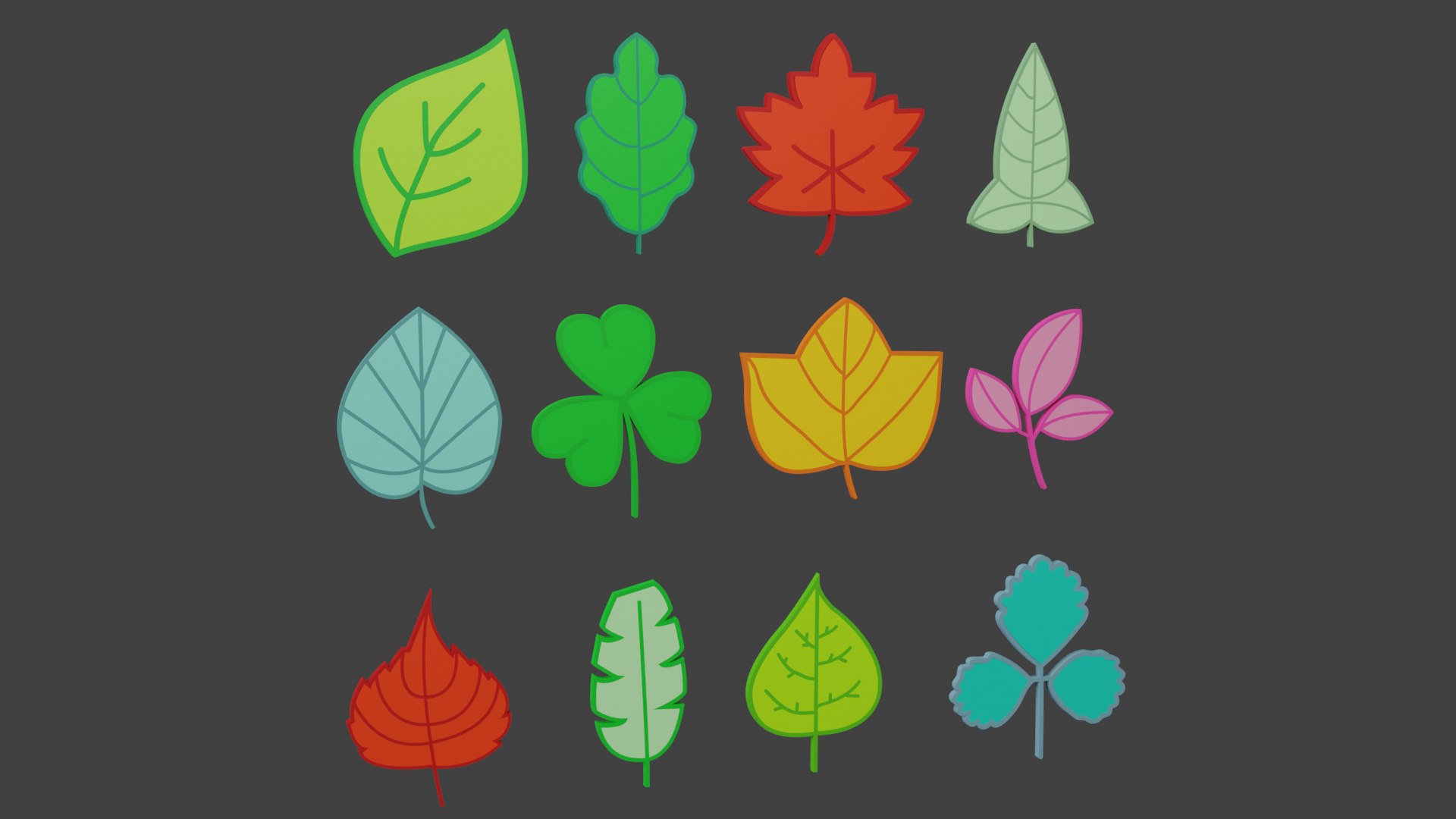Leaf Pack Model - TurboSquid 2043364