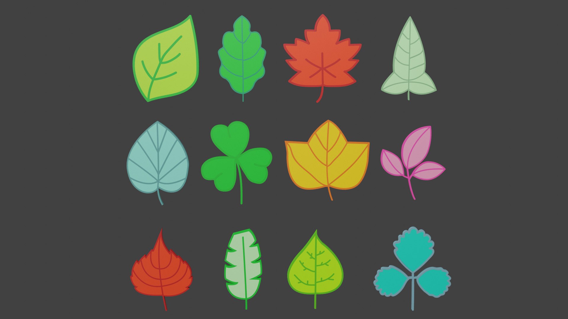 Leaf Pack 3D 모델 - TurboSquid 2043364