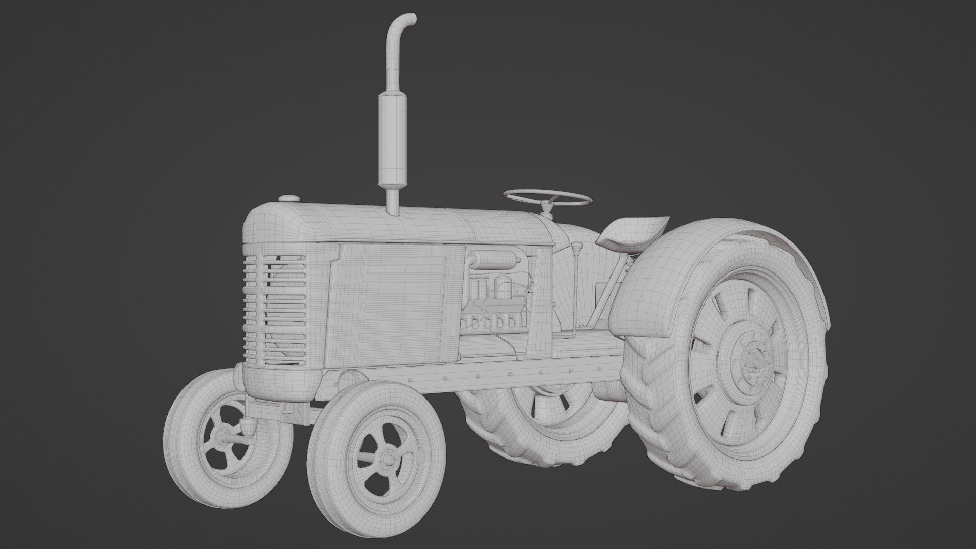 3D Model Old Tractor - TurboSquid 2073505