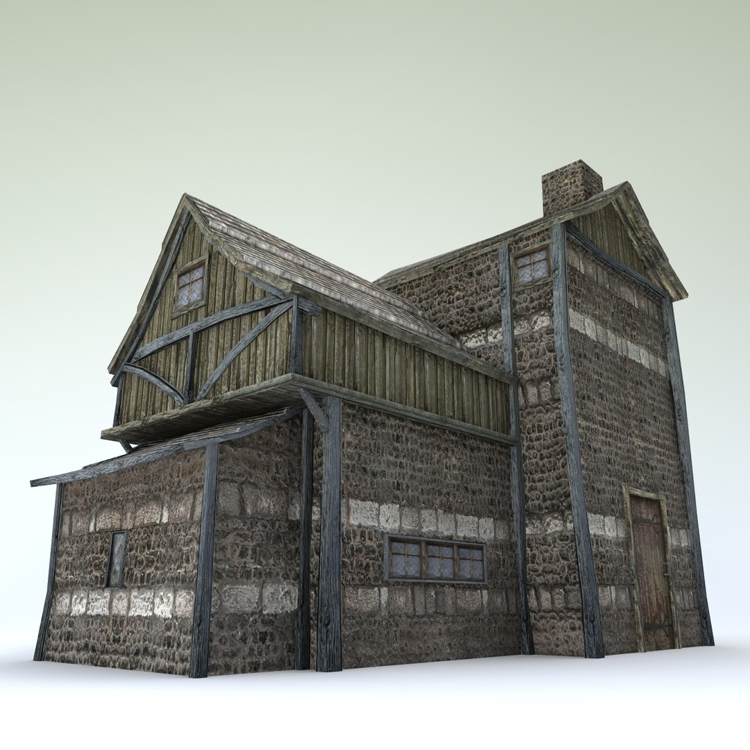 Buildings Brick 3d Model