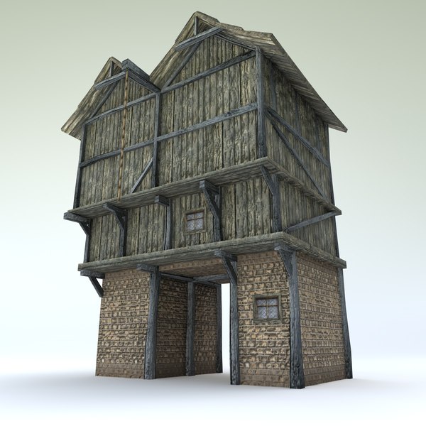 buildings brick 3d model