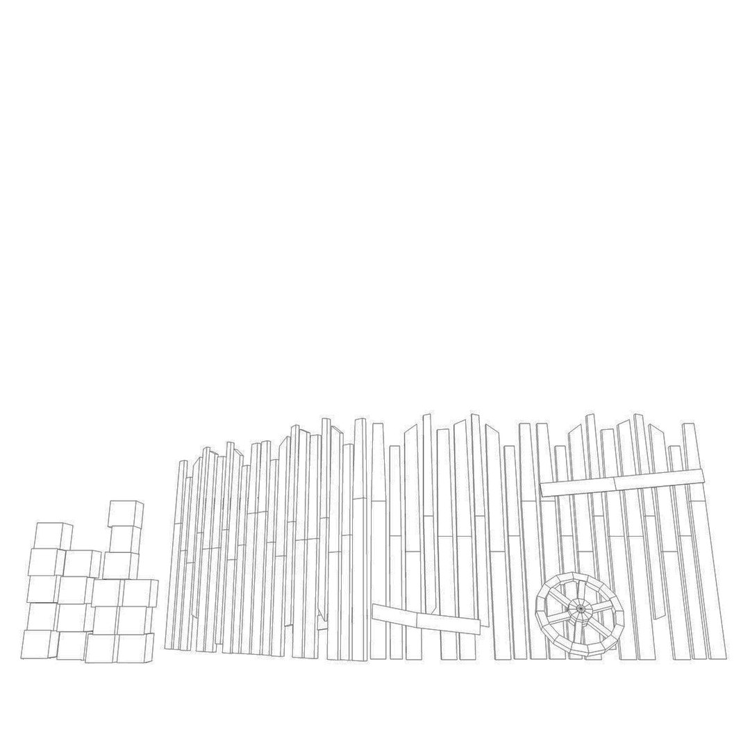 Buildings Brick 3d Model