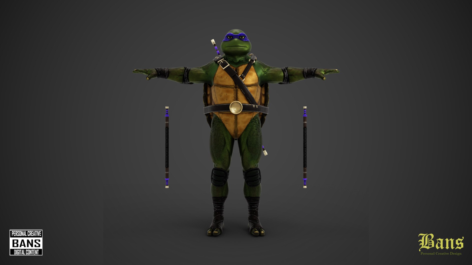 3D Model REALISTIC DONATELLO TMNT - TurboSquid 2085287