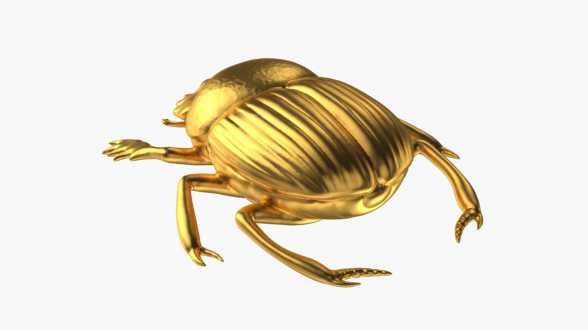 3D Scarab Beetle Gold - TurboSquid 2104220