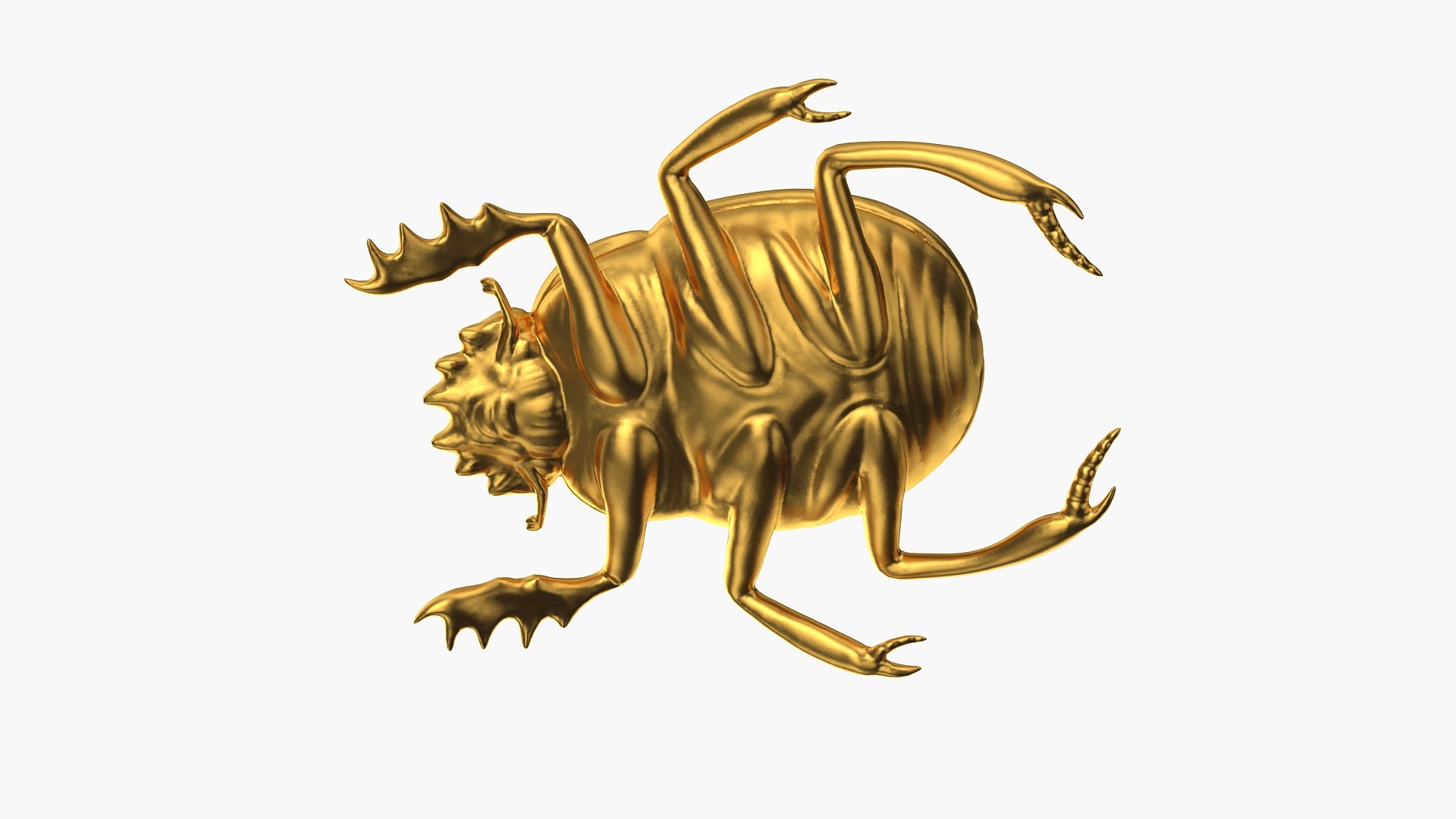 3D Scarab Beetle Gold - TurboSquid 2104220