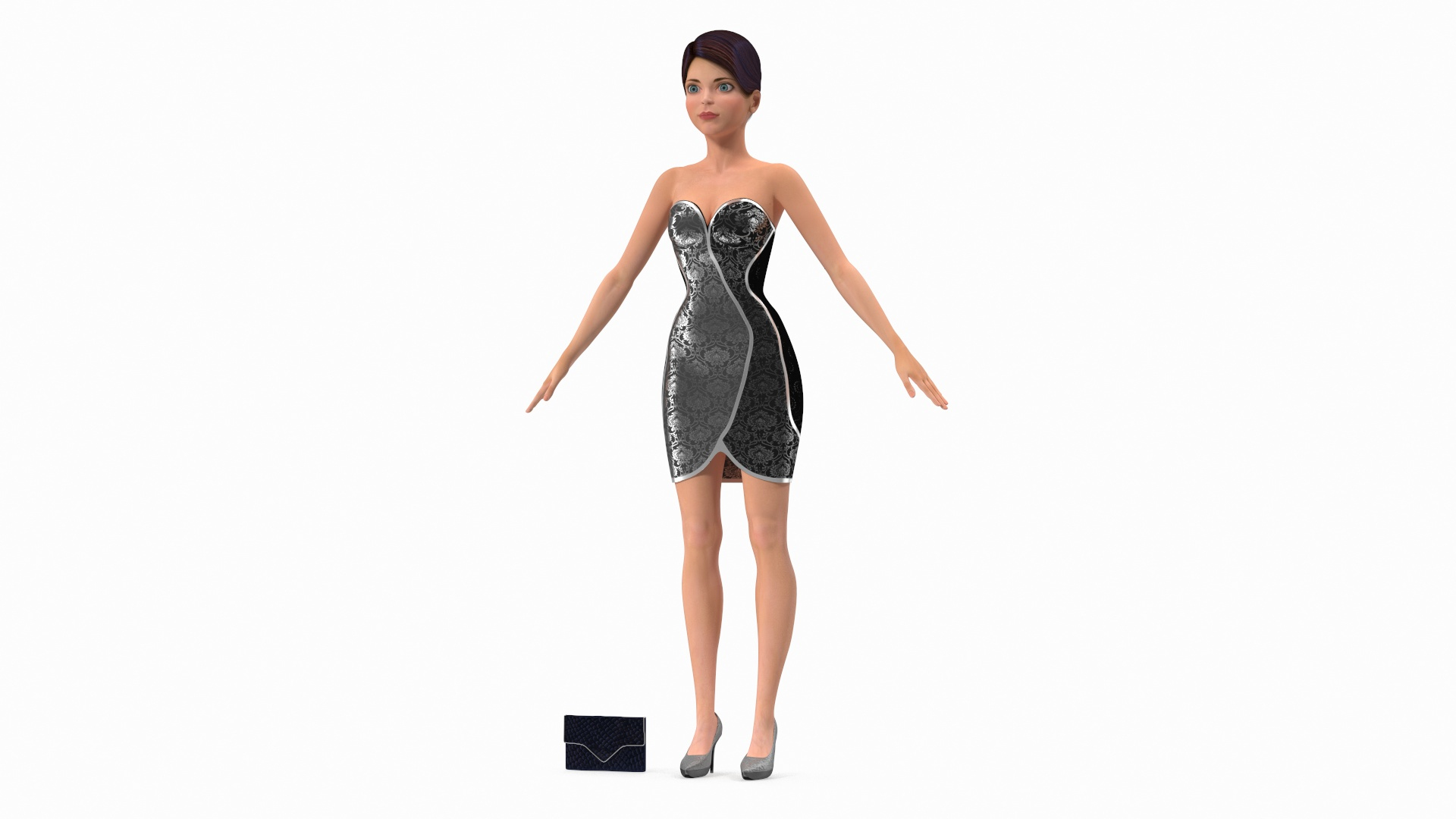 3D Cartoon Young Girl Party Model - TurboSquid 1486642