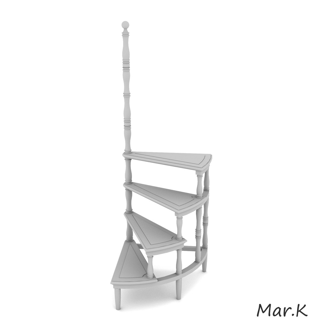 Library Steps 3d Model