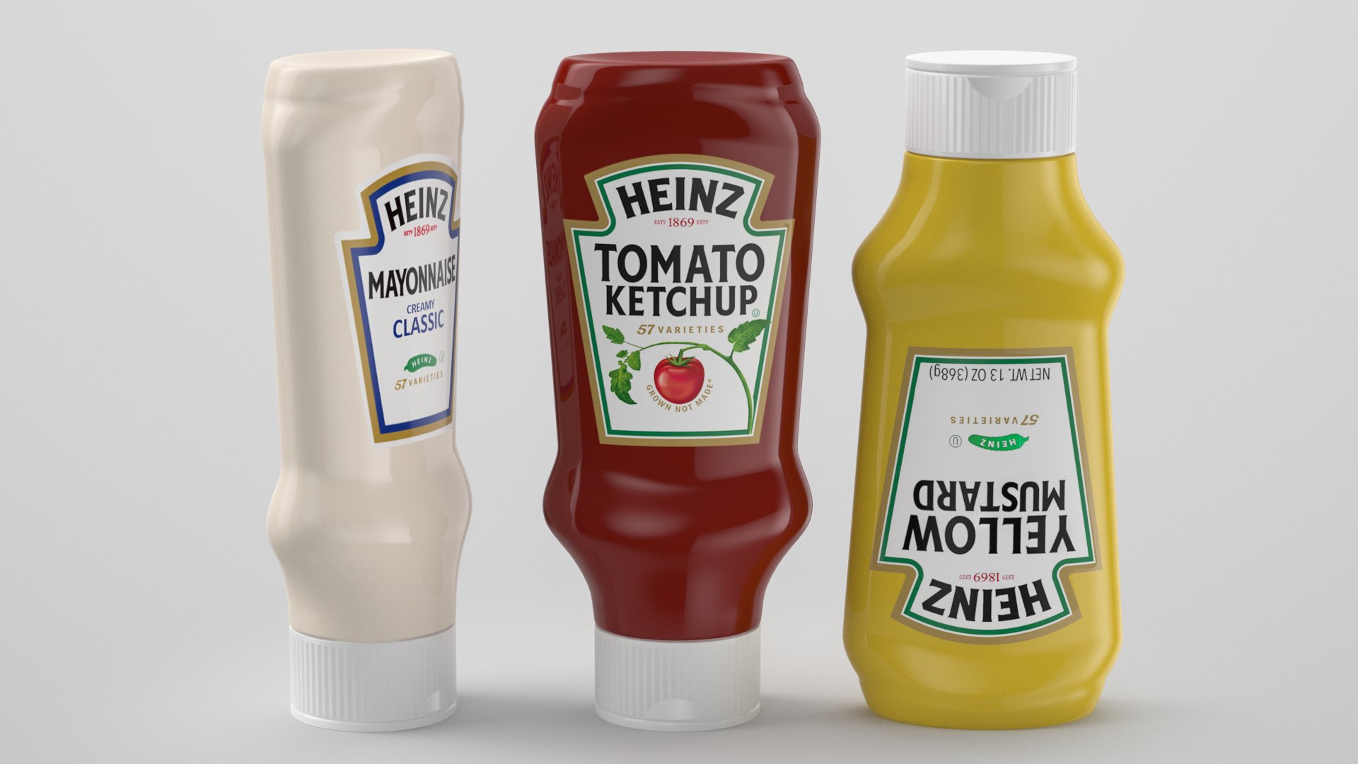 3D sauce set ketchup mayonnaise - TurboSquid 1610778