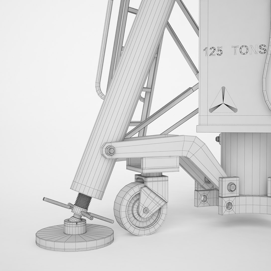 3D Aircraft Tripod Jack Model - TurboSquid 1253744