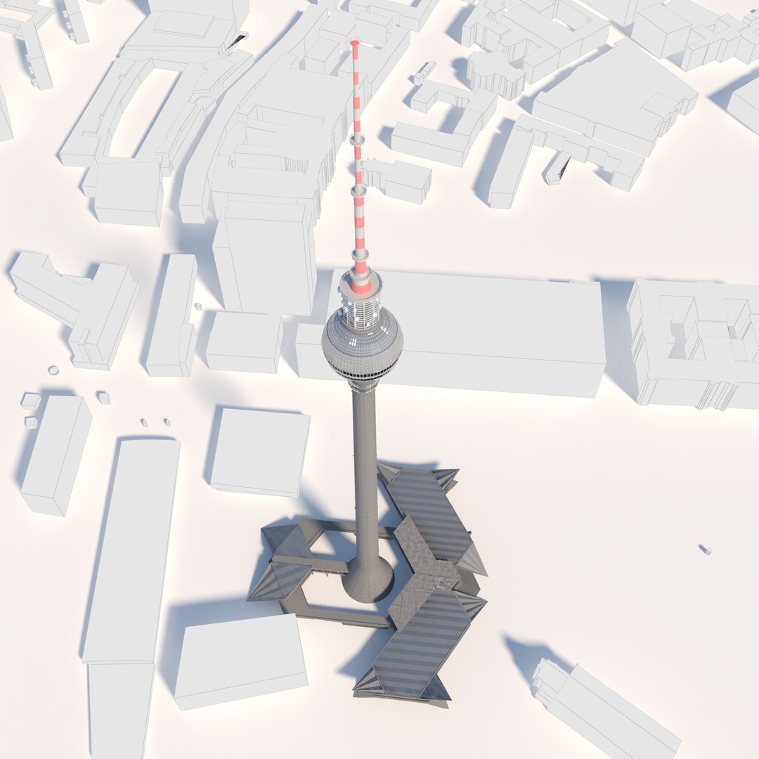TV Tower Berlin And Environment 3D Model - TurboSquid 1762037