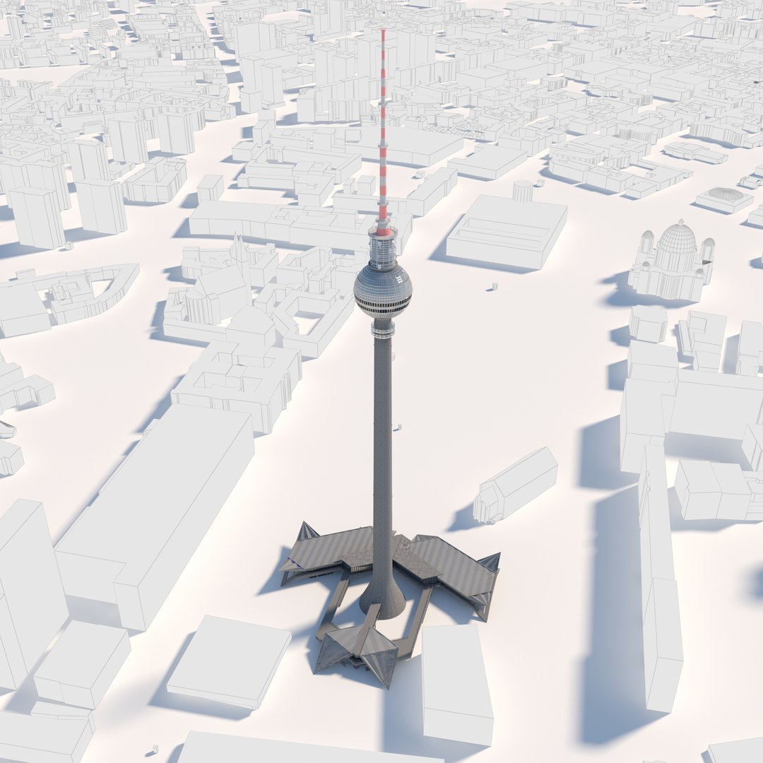TV Tower Berlin And Environment 3D Model - TurboSquid 1762037