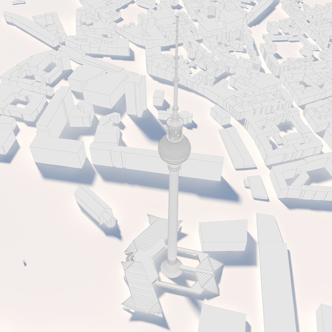TV Tower Berlin And Environment 3D Model - TurboSquid 1762037