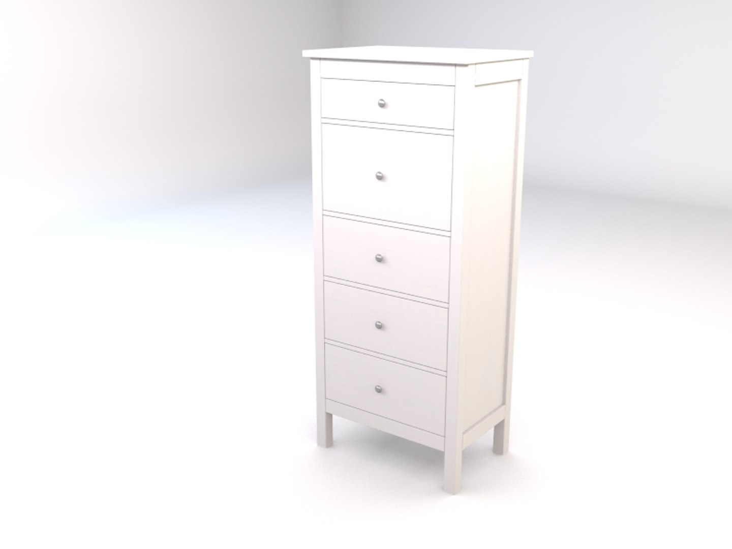 Hemnes Bedroom Drawers Chests 3d Model