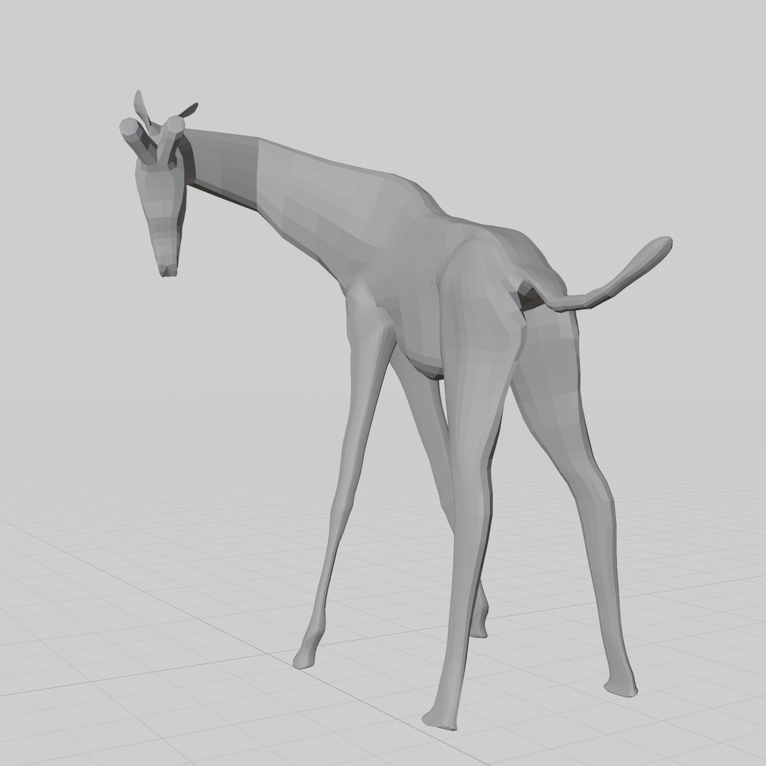 Low Poly Giraffe 3D Model - TurboSquid 2243774