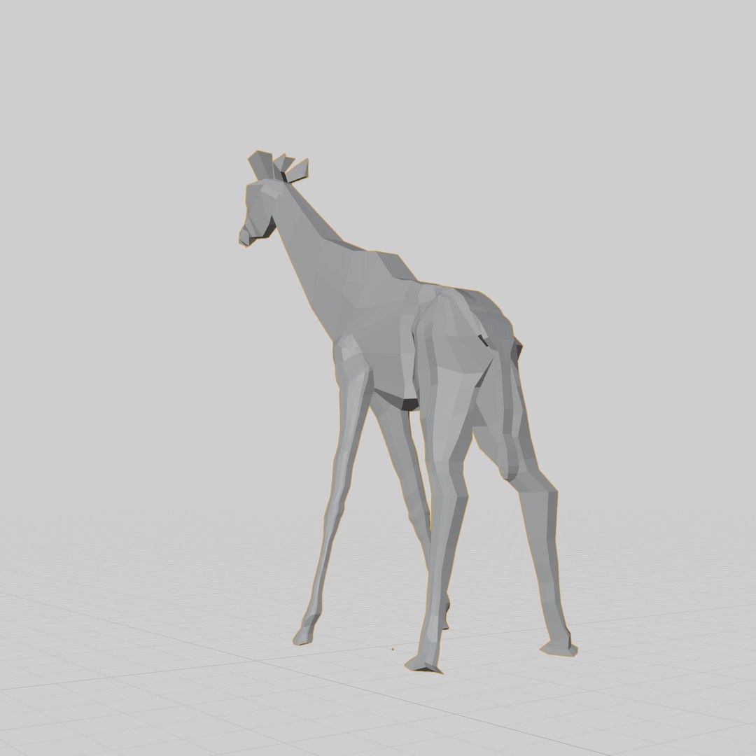 Low Poly Giraffe 3D Model - TurboSquid 2243774