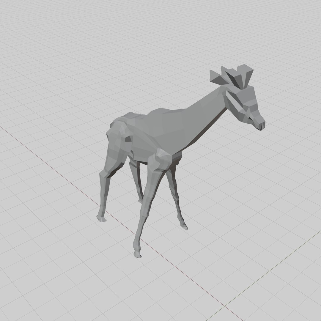 Low Poly Giraffe 3D Model - TurboSquid 2243774