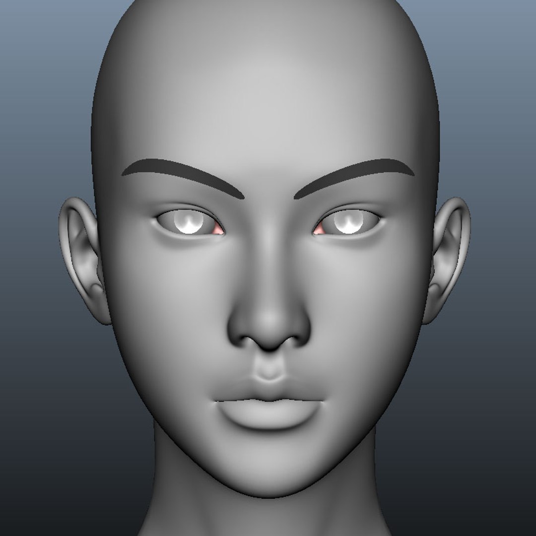 3d Girl Head Model