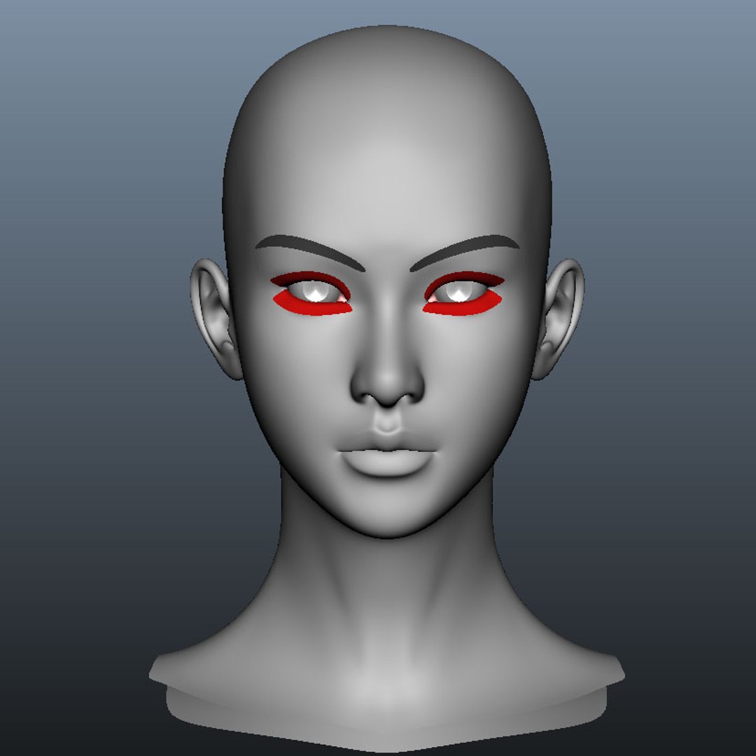 3d Girl Head Model