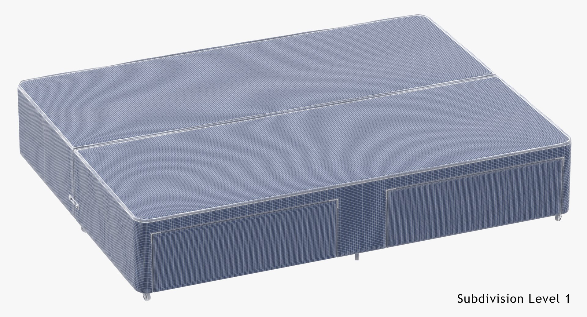 3D bed base 03 charcoal model - TurboSquid 1449304