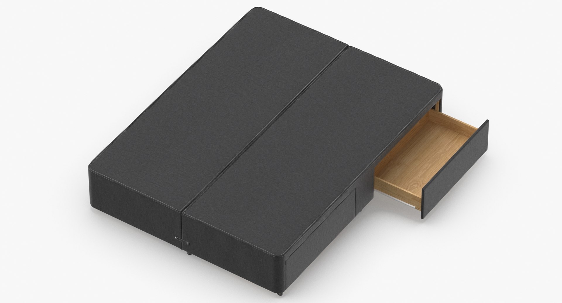 3D bed base 03 charcoal model - TurboSquid 1449304