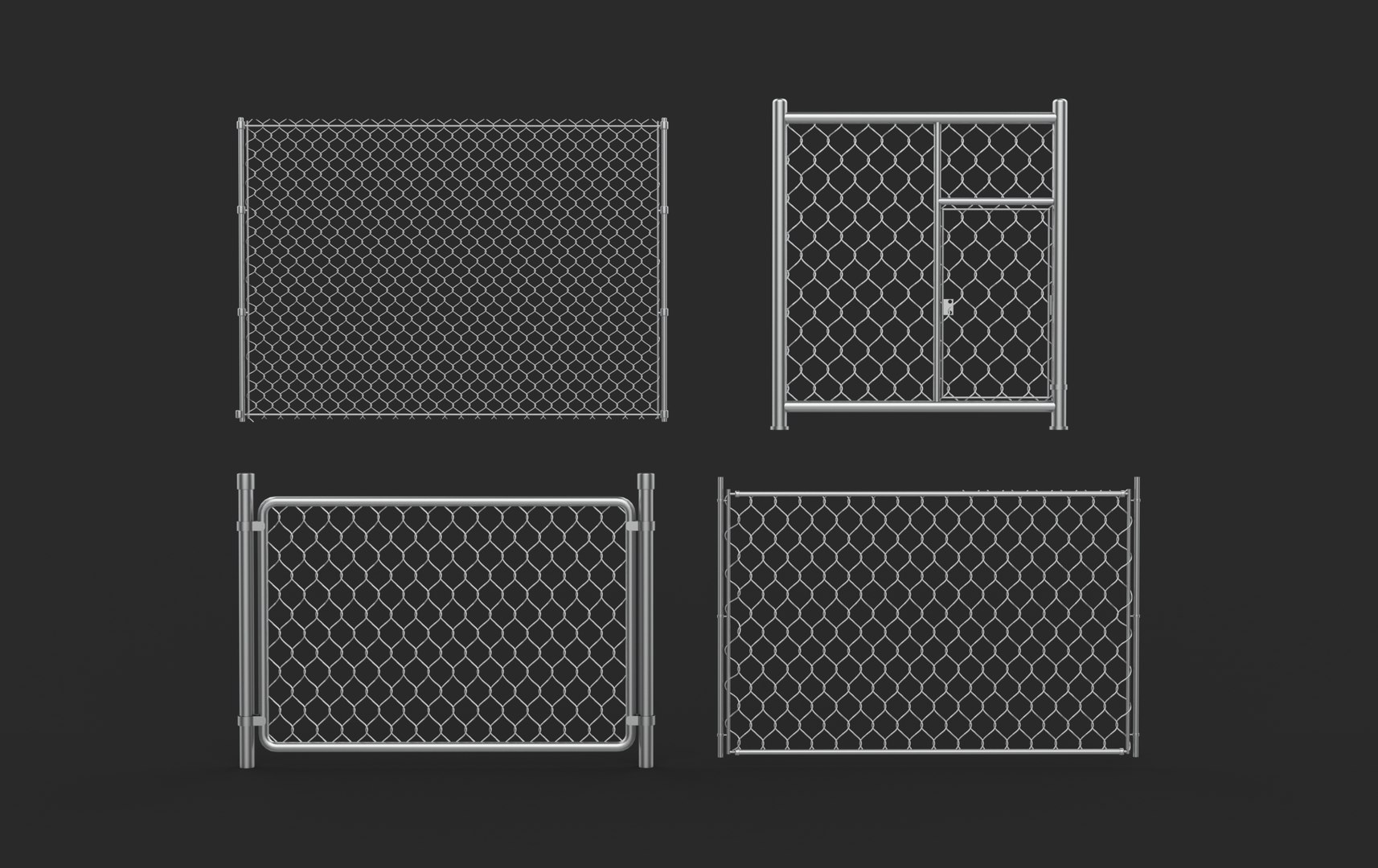 3D Chain Link Fence 3D Model - TurboSquid 2335202