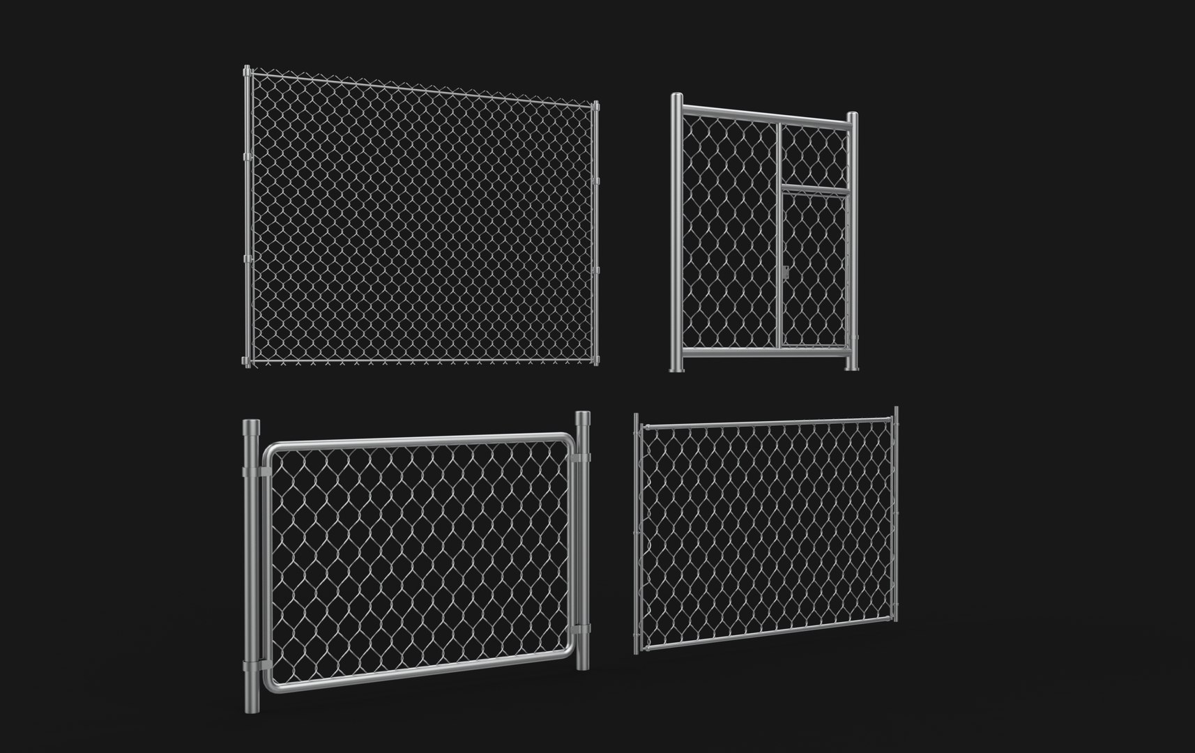 3D Chain Link Fence 3D Model - TurboSquid 2335202