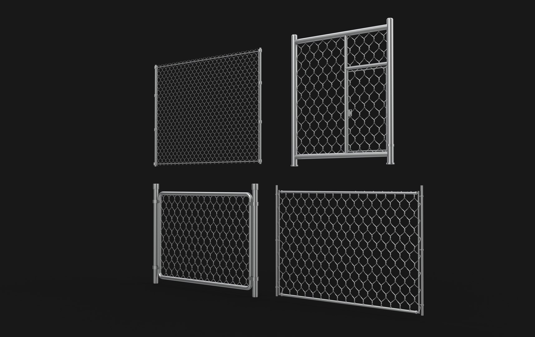 3D Chain Link Fence 3D Model - TurboSquid 2335202