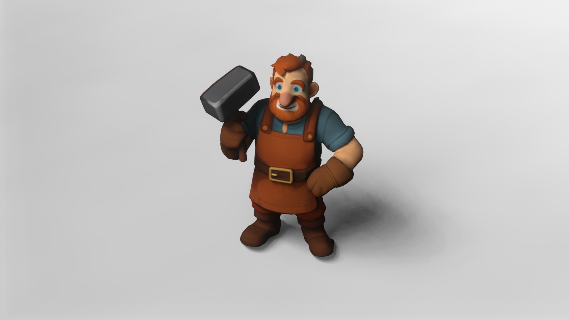 Friendly Blacksmith Character 3D Model 3D Model - TurboSquid 2415608