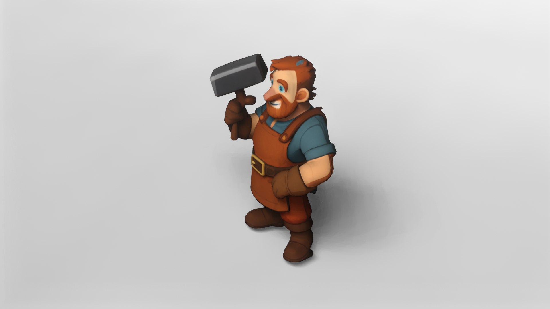 Friendly Blacksmith Character 3D Model 3D Model - TurboSquid 2415608
