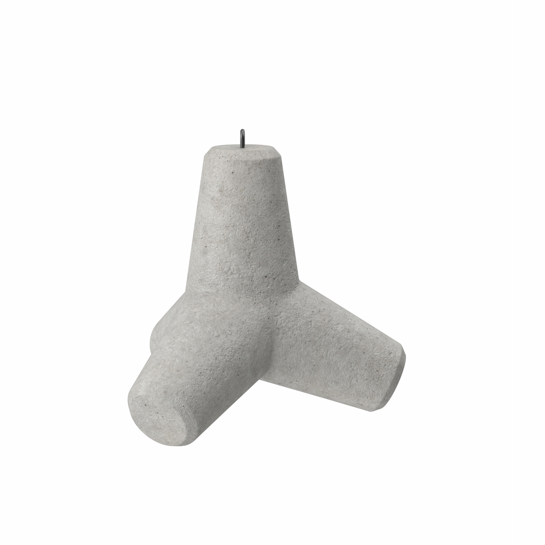 3D Concrete Tetrapod - TurboSquid 1994271