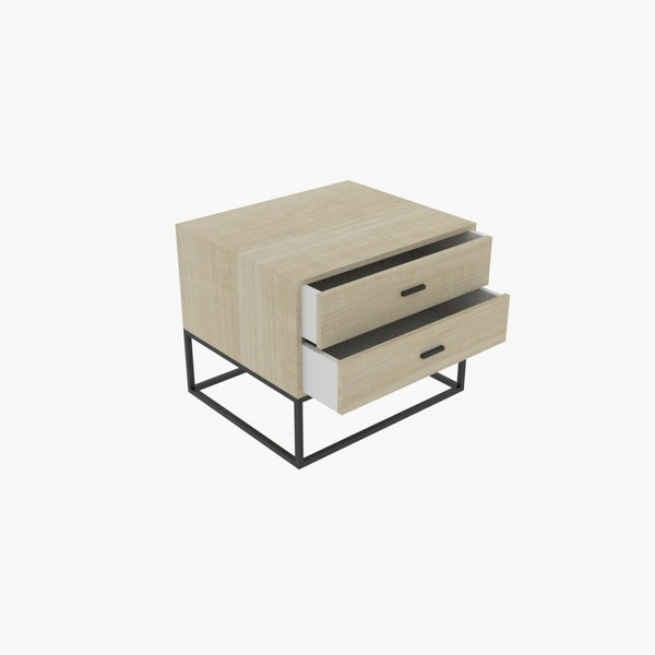 3D модель SideTable with HPL Cream Color Texture - TurboSquid 1935313