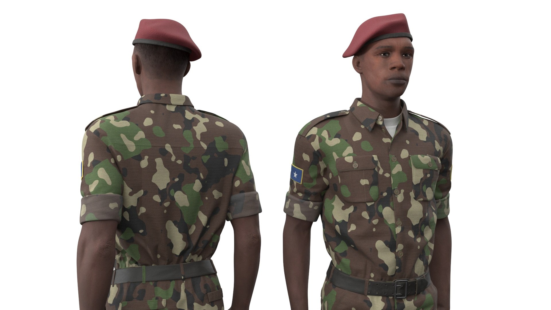 Somali Soldier Stands At Attention Fur 3D Model - TurboSquid 2390654