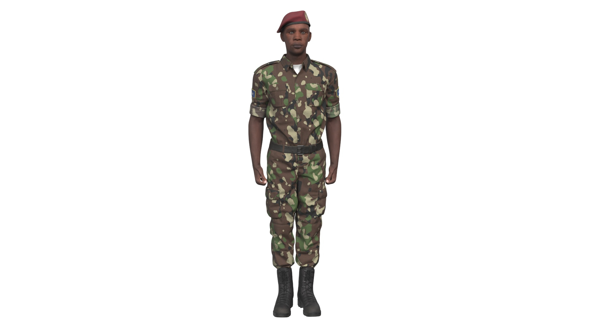 Somali Soldier Stands At Attention Fur 3D Model - TurboSquid 2390654