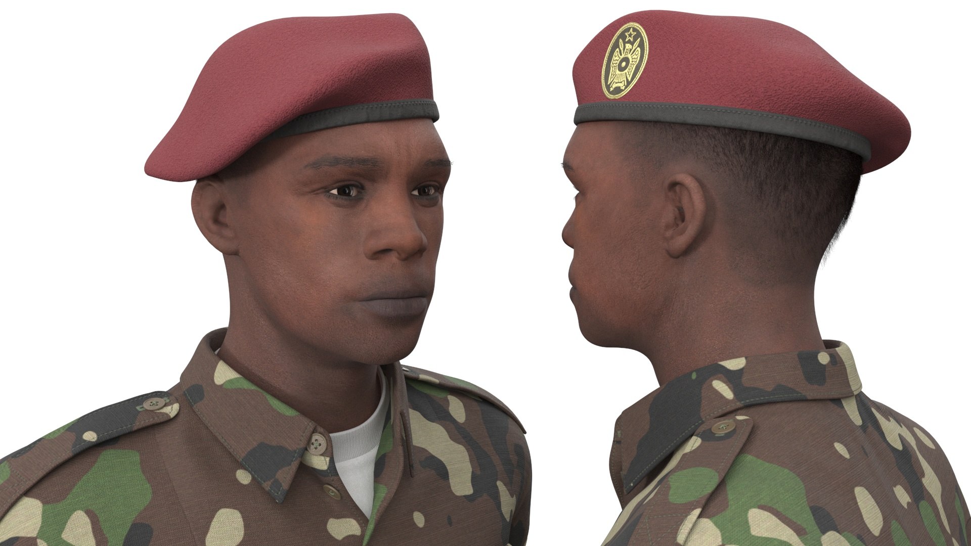 Somali Soldier Stands At Attention Fur 3D Model - TurboSquid 2390654