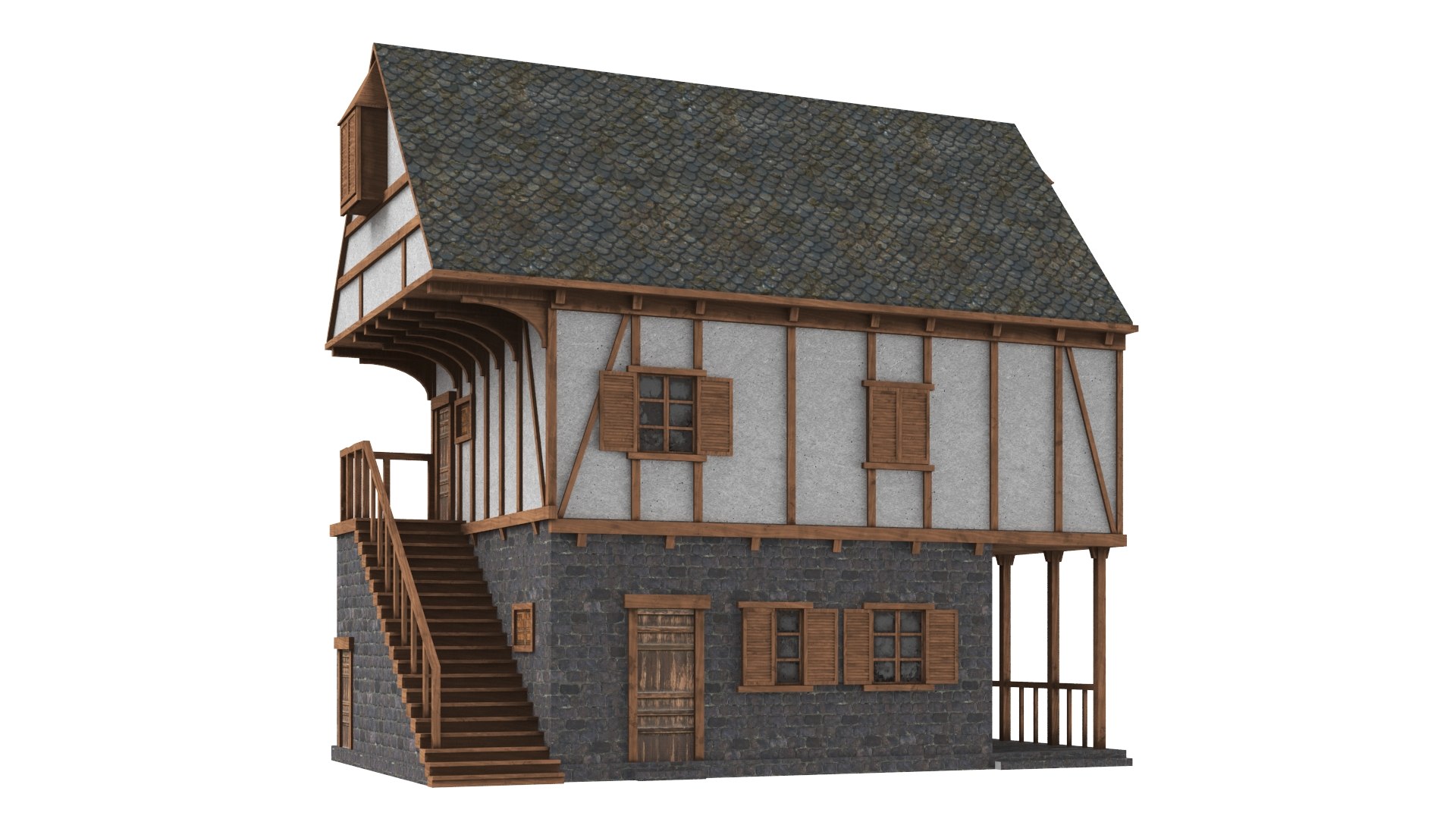 Real medieval house 3D - TurboSquid 1441093