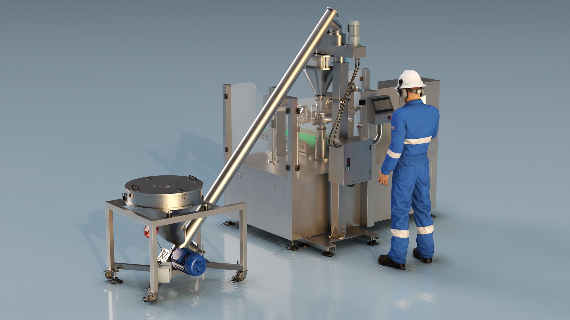 3D Bulk Product Packaging Machine Operation Worker Model - TurboSquid ...