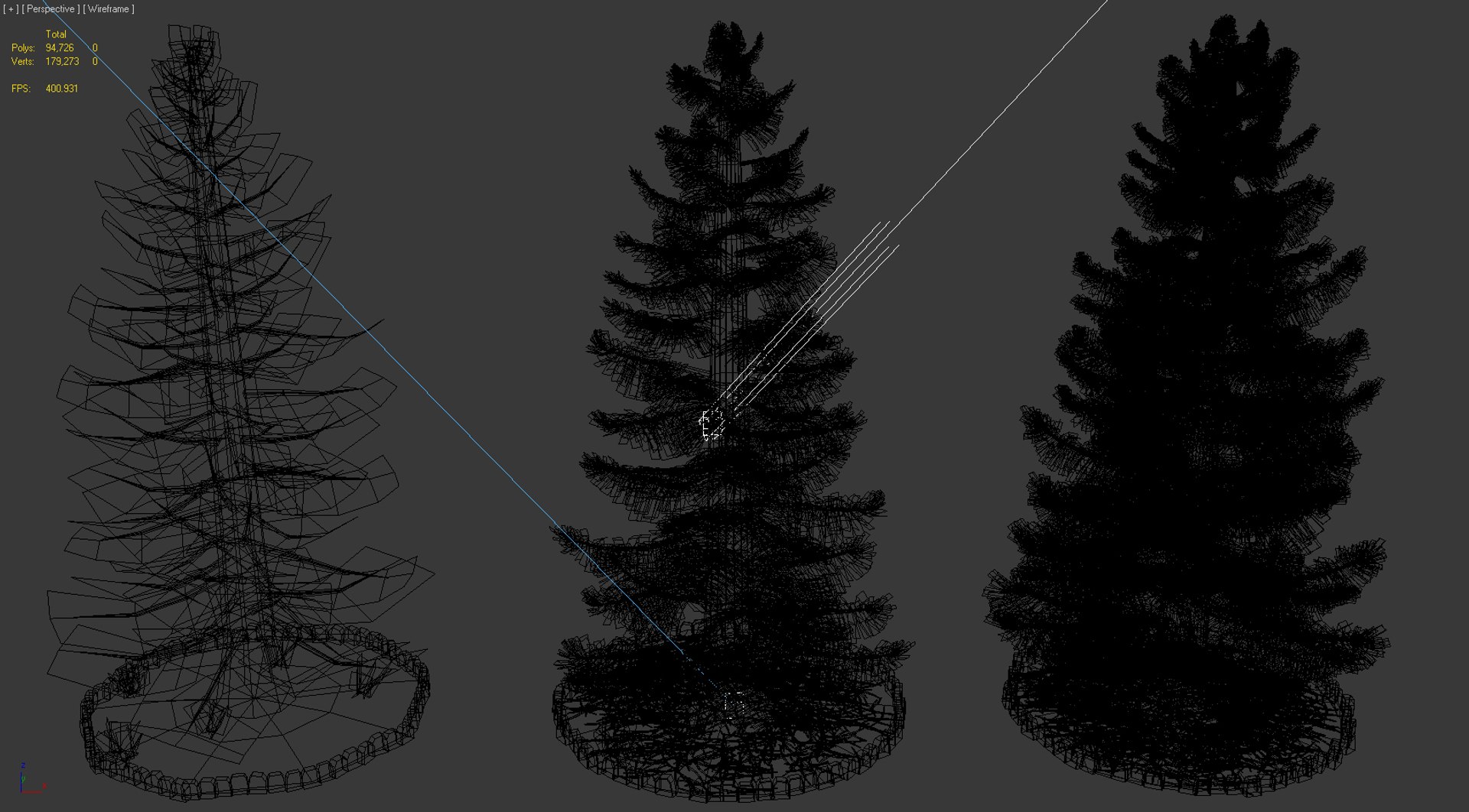Pine Trees 3d Model
