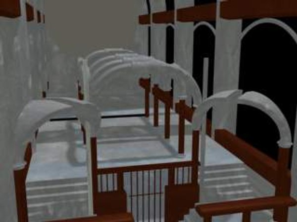 church scene 3d model