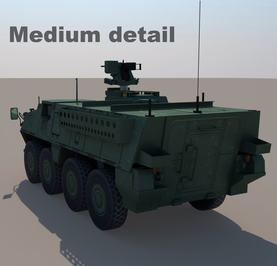 M1126 Stryker 3d Model