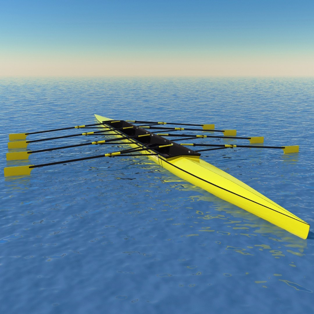 Realistic Rowing Boat 3d Model